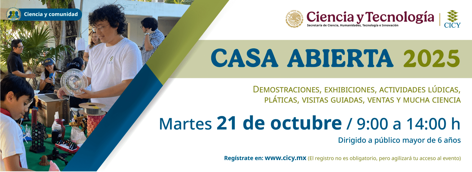 La ciencia cerca de la sociedad: Casa Abierta CICY – Vive Mérida